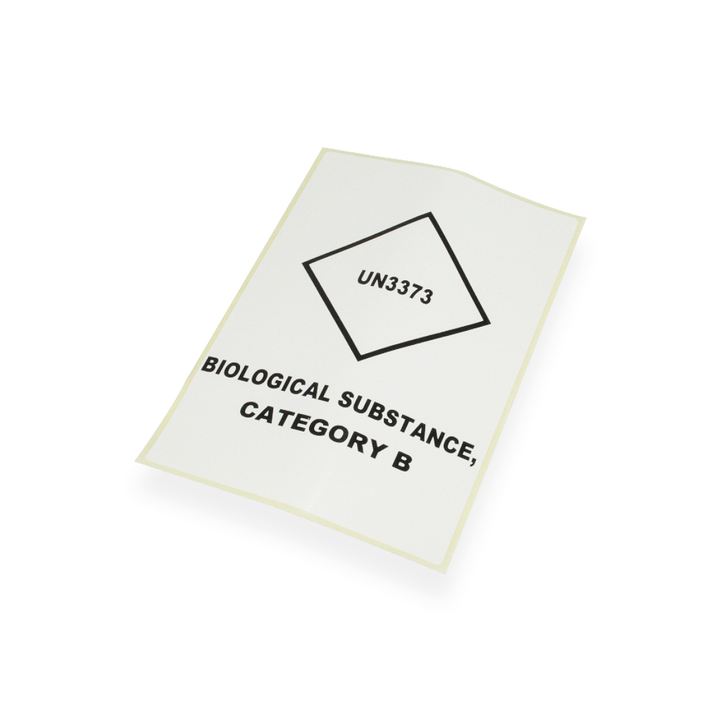 Label UN3373 International 100 mm x 150 mm White